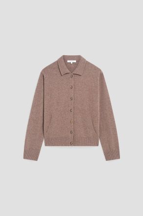 Gerard Darel Gilet &agrave; col en laine - RAYNE - Marron