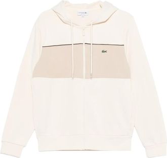 Lacoste Homme, Sweatshirts et sweats &agrave; capuche, Beige, Taille: S Colorblock Zipped Sweat &agrave; capuche