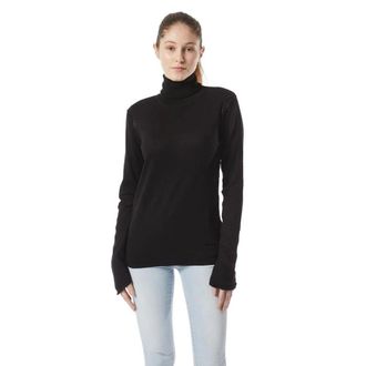 Gas Gas, Femme, Pulls, Noir, Taille: 36 FR Pull ras du cou &agrave; col roul&eacute;