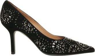Gender Hohe Schuhe - Pointed Toe Suede Pumps With Strass Embellishments - Gr. 36 (EU) - in Schwarz - für Damen