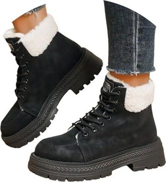 Generic Bottes dhiver chaudes pour femme avec tige, semelle &eacute;paisse avec propri&eacute;t&eacute;s anti-usure, semelle int&eacute;rieure rembourr&eacute;e, adapt&eacute;es aux occasions d&eacute;contra