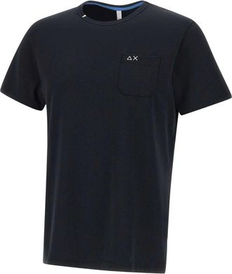 Sun 68 Homme, Tops, Noir, Taille: XL Pocket Basic T-shirt