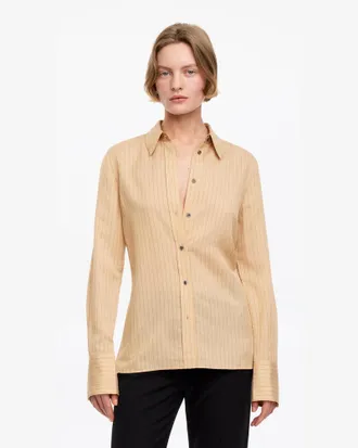 Arket Hemd Aus Viskose Und Seide -Beige