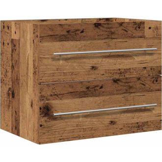 vidaXL Vidaxl - Meuble de salle de bain vieux bois 60x38,5x48 cm