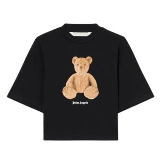Palm Angels Bear Boxy T-Shirt - - Tops - Damen - Schwarzk - M