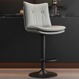 Generic GIZNXBA Barhocker Leder Drehbare Barstuhl In Thekenh&ouml;he Mit R&uuml;ckenlehne Drehbarer Fr&uuml;hst&uuml;ckshocker Tresenhocker K&uuml;che Mit Metallfu&szlig; Barhocker F&uuml;r Essz