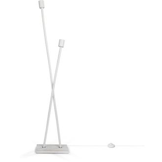 Paco Home Tischlampe Stehlampe Vintage E27 Wohnzimmer Industriell Design Modern led Retro Stehleuchte, Weiß - Paco Home