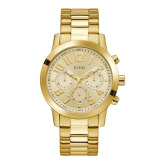 Guess Homme, Accessoires, Jaune, Taille: ONE Size Montre multifonction en acier inoxydable 44 mm