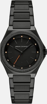 A|X Armani Exchange Montre pour femme en acier inoxydable &agrave; 3 aiguilles - Noir