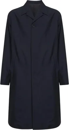 Jil Sander Homme, Manteaux, Bleu, Taille: L Manteau Boutonn&eacute; &agrave; Revers