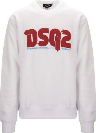 Dsquared2 Homme, Sweatshirts et sweats &agrave; capuche, Blanc, Taille: M SweaT-shirts