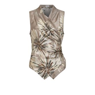 Brunello Cucinelli Femme, Tops, Multicolore, Taille: 38 FR Sleeveless Wrap Top