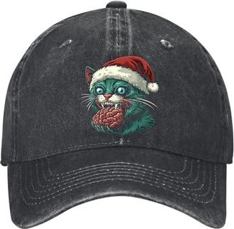 Generic Chapeau De Soleil Chat P&egrave;re No&euml;l Creepmas Chapeau De Sport Classique Casquette De Baseball R&eacute;glable Casquette Trucker pour Entra&icirc;nements Randonn&eacute;e Quo