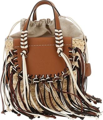 Cuba Lab Femme, Sacs, Multicolore, Taille: ONE Size Kenia Raffia Basket Bag