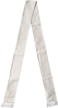 Dolce & Gabbana Fringed Silk Stole - White