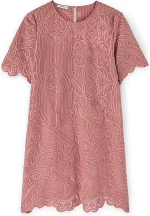 Motivi Femme, Robes, Rose, Taille: 36 FR Embroidered Organza Dress