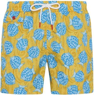 Kiton Homme, Maillots de bain, Multicolore, Taille: 3XL Swim Boxer Polyester