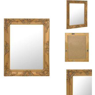 vidaXL Vidaxl - Miroir mural style baroque 50x60 cm Dor&eacute; - Miroir Mural - Miroir Baroque - Miroir Dor&eacute; - D&eacute;coration Murale - Miroir Vintage