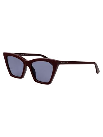 Alexander McQueen Womens Sunglasses Am0536s Red-Light Blue Red-Red-Light Acetate Red/red/light