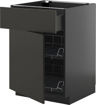 IKEA METOD / KNIVSHULT Unterschrank mit Drahtkorb/Tür