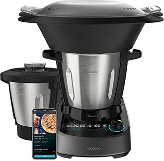 Cecotec Multifunktions-Küchenroboter Mambo 11090 Habana, 1600 W, 37 Funktionen, App, Waage, Antihaftbeschichtete Habana-Kanne und 3,3-Liter-Edelstahlkanne, Sp