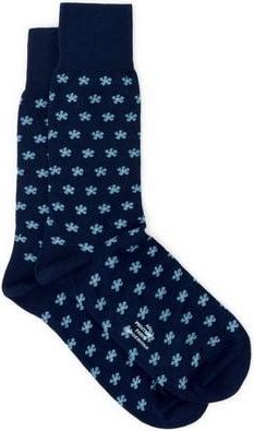 Au Printemps Paris Chaussettes hautes motif fleurs