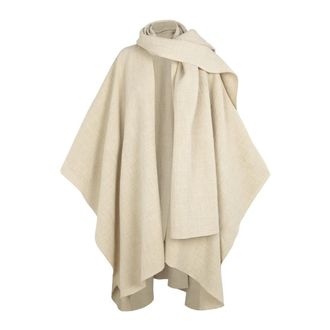 Cortana Poncho mit integriertem Schal - - Jackets - Damen - Beige - ONE SIZE