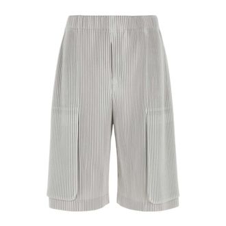 Issey Miyake Plissierte Bermuda-Shorts - - Shorts - Herren - Grau - L