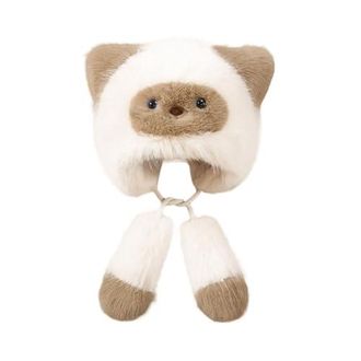 Generic Bonnet dhiver avec oreilles, bonnet de trappeur chaud doubl&eacute; en polaire pour les activit&eacute;s de plein air par temps froid, Blanc., taille unique