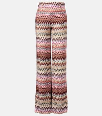 Missoni Weite Hose aus Häkelstrick
