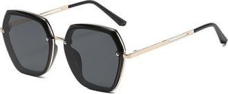 Generic Lunettes De Soleil UV400 &Agrave; Monture M&eacute;tallique Large, For Hommes (conduite En Ext&eacute;rieur), Femmes (shopping), Photos.(Black)