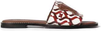 Max Mara Femme, Chaussures, Brun, Taille: 40 EU Logo Monogram Slider