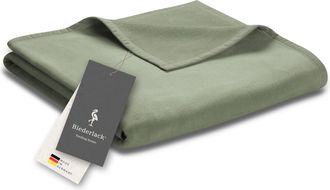 BIEDERLACK Flauschige Kuscheldecke aus Baumwolle & Polyacryl I Made in Germany I Öko-Tex Made in Green I nachhaltig produziert I einfarbige Wohndecke Cotton Uni 