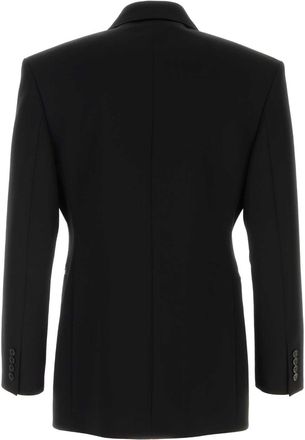 Saint Laurent Mens Veste Croisee Grain De Poudre Noir Giacche E Gilet Jacket