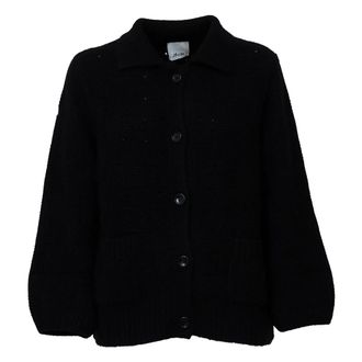Allude Gilet &agrave; col - Femme - Pulls - Noir - Taille: 38 FR