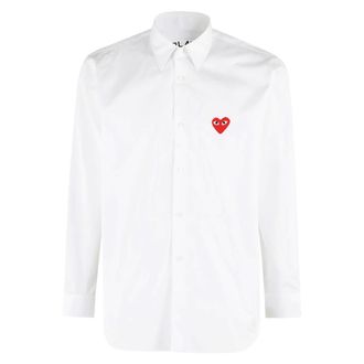 Comme Des Gar&ccedil;ons Homme, Chemises, Blanc, Taille: 2XL Red Heart Longsleeve T-Shirt