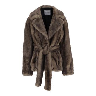 Stand Studio Camille Cocoon Mantel - - Jackets - Damen - Braun - 2XS