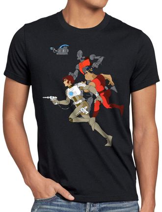 style3 Comet Besatzung Herren T-Shirt Anime Raumschiff Captain, Gr&ouml;&szlig;e:XXL