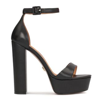 Kazar Schwarze Leder-Plateausandalen mit Blockabsatz - - Shoes - Damen - Schwarzk - 40 EU