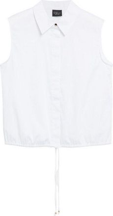 s.Oliver Blusentop Bluse &Auml;rmellose Popeline-Bluse mit regulierbarem Saum