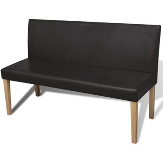 vidaXL Vidaxl - Sitzbank 139,5 cm Dunkelbraun Kunstleder