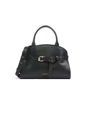 Coccinelle Womens Top Handle Bag Black Smooth Leather - Top-Handle-Bags