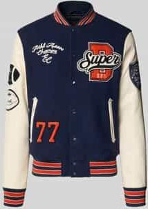 Superdry College-Jacke mit Patches und Eingrifftaschen