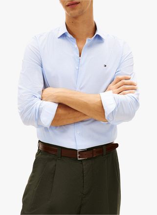 Tommy Hilfiger Chemise droite en coton organique m&eacute;lang&eacute;