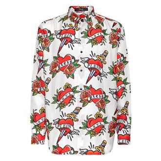 Philipp Plein Homme, Chemises, Multicolore, Taille: L Silk Dandy Shirt Love