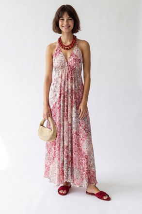 Mixray Paisley-Halter-Maxikleid