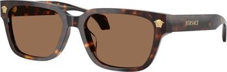 Versace Rechteckige Sonnenbrille - - Accessories - unisex - Braun - 56 MM