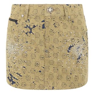 Philipp Plein Damen, R&ouml;cke, Beige, LGr&ouml;&szlig;e