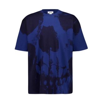 Alexander McQueen Engineered Skull T-Shirt - - Tops - Herren - Blau - S