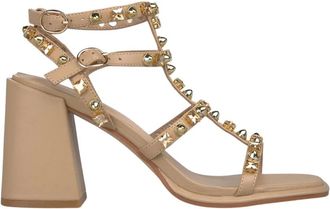 Alma En Pena Alma EN Pena, Femme, Chaussures, Beige, Taille: 35 EU Sandales &agrave; Brides Orn&eacute;es de Clous